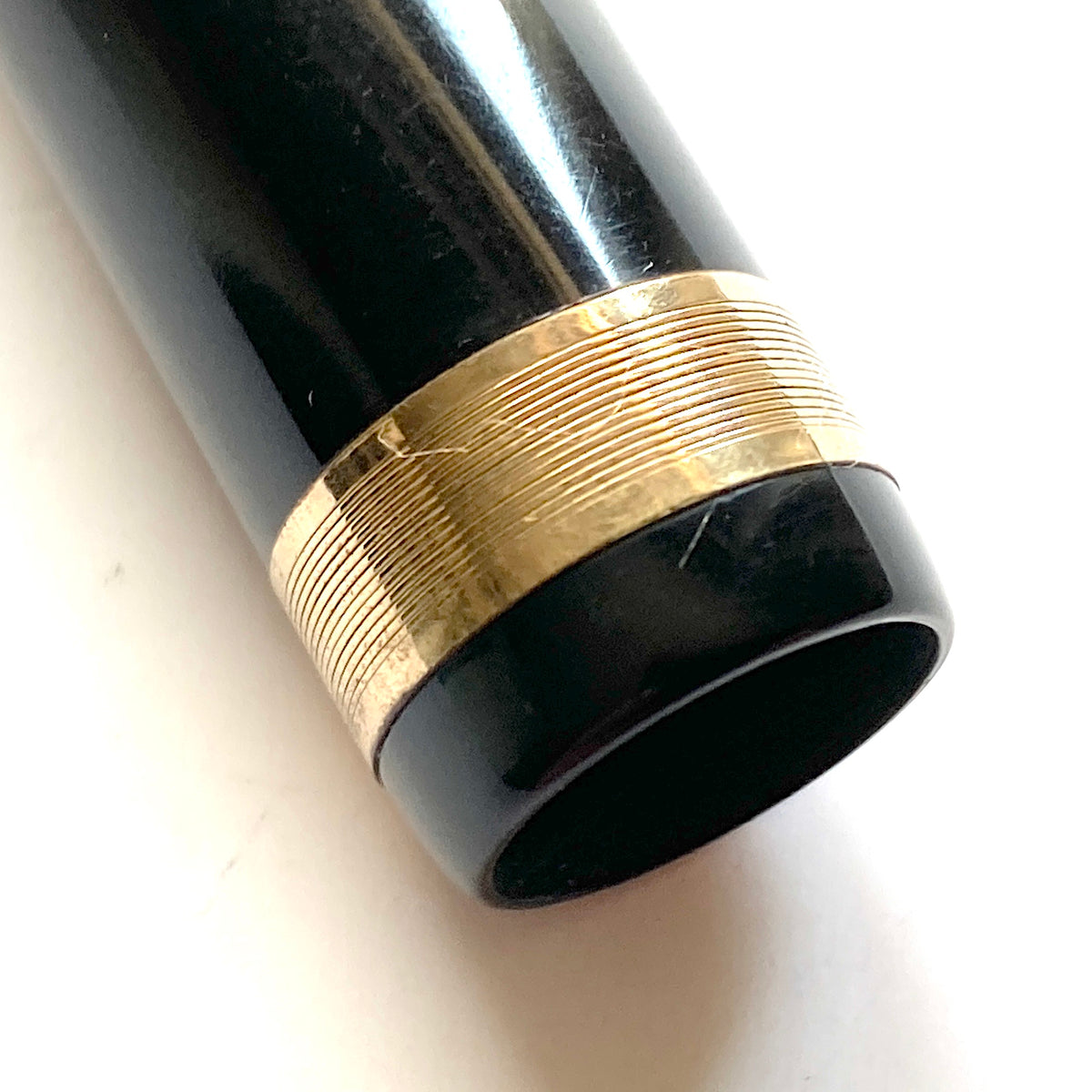 Parker Vacumatic BLACK OPAQUE CAP STACKED COIN Cap Band Standard Size ...