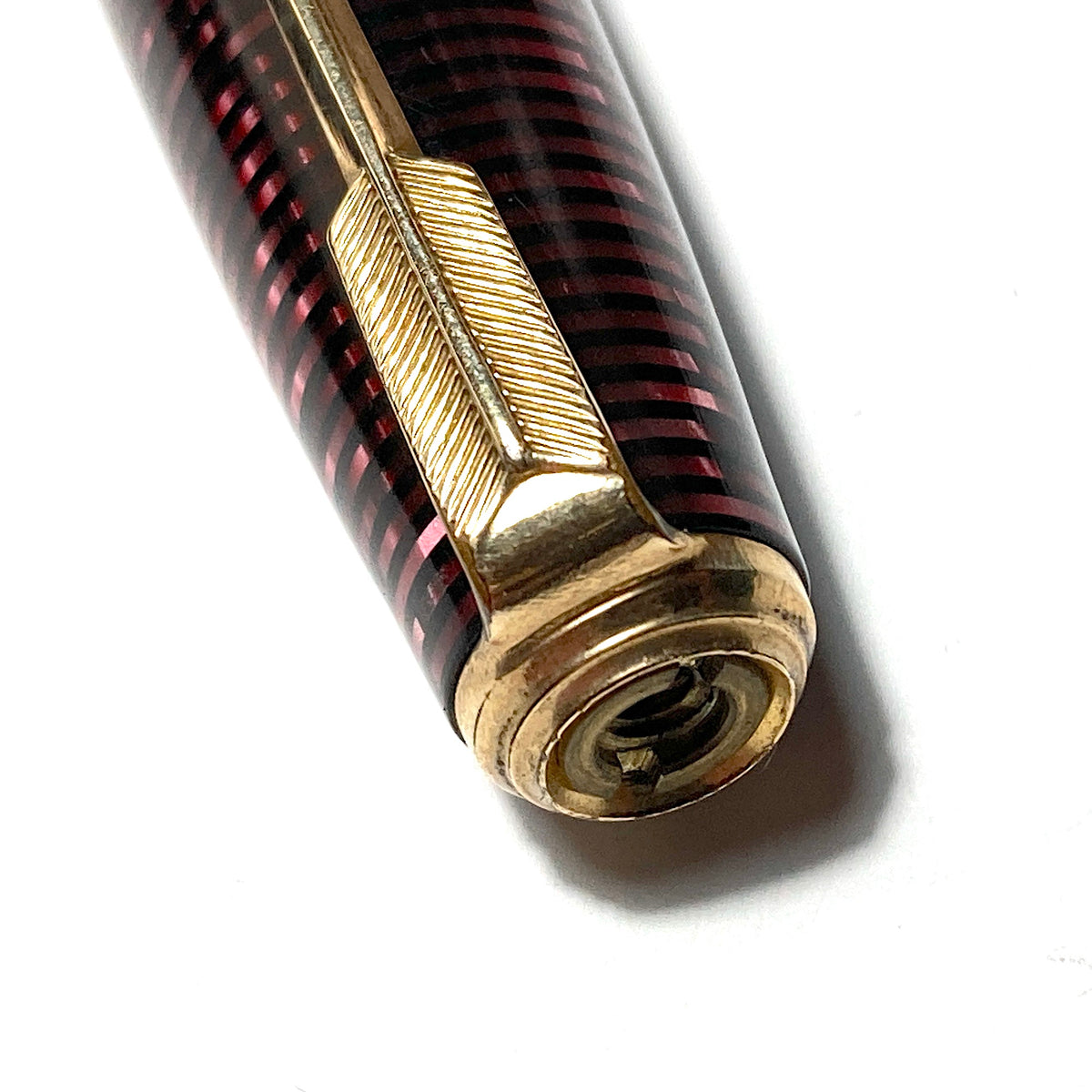 Parker Vacumatic Cap Burgundy Pearl Chevron Cap Bands Standard Size ...