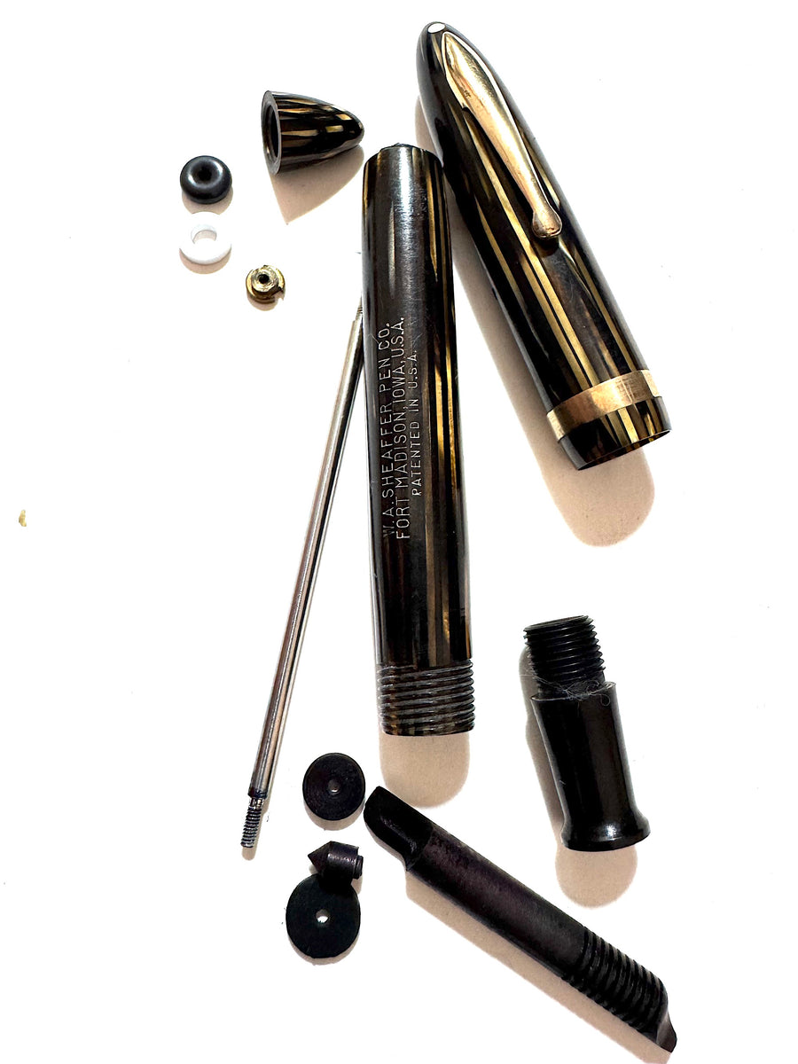 Sheaffer Vac/Plunge fill LADY Model Brown Striated Late 1930's ...