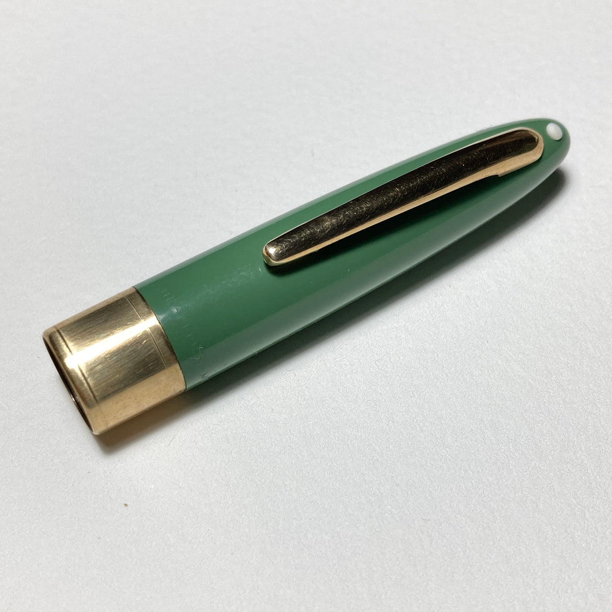 Sheaffer Snorkel White Dot Cap Pastel Green – Thependragons - Vintage ...